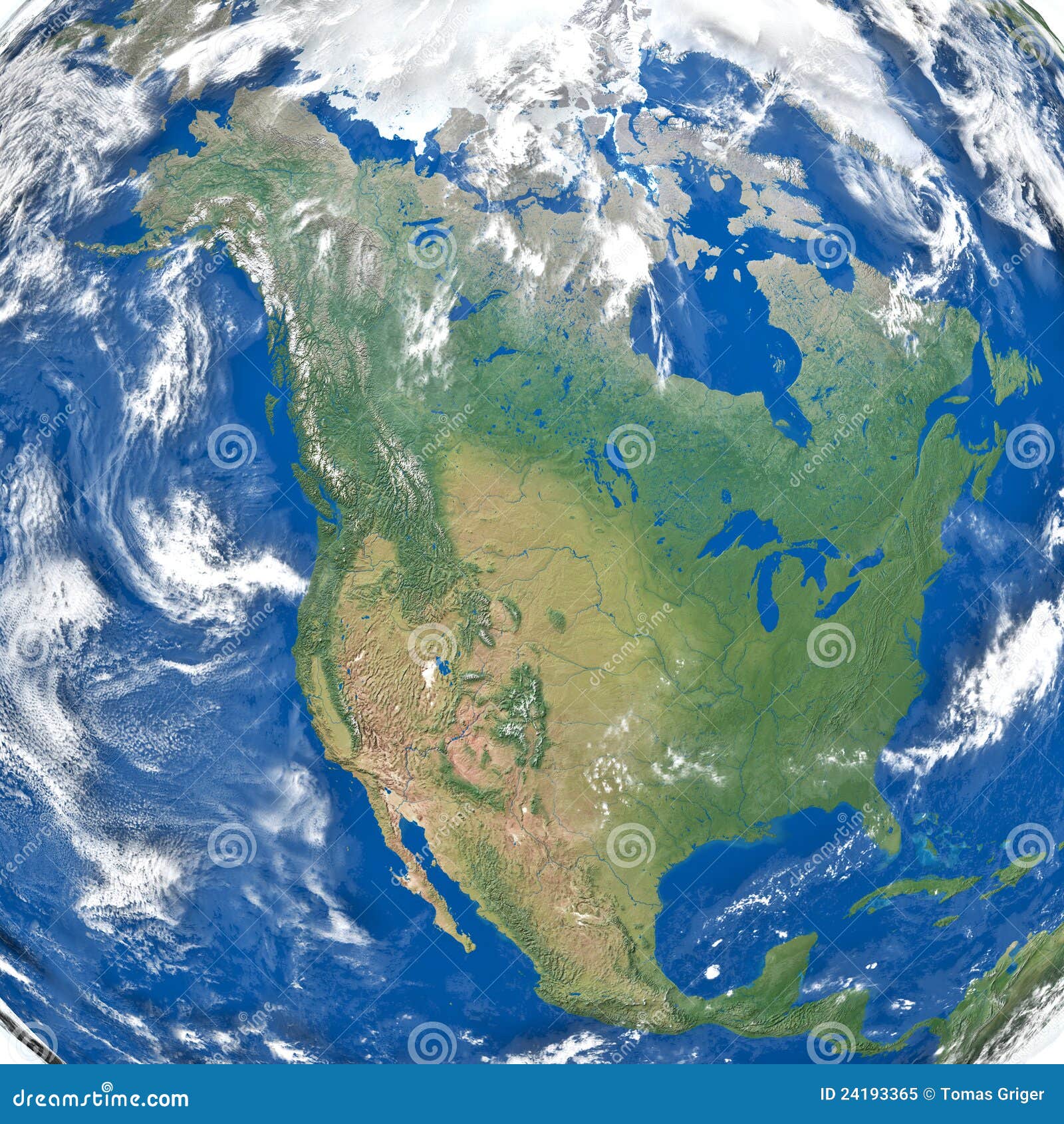 North America From Space Royalty Free Stock Photo - Image: 24193365