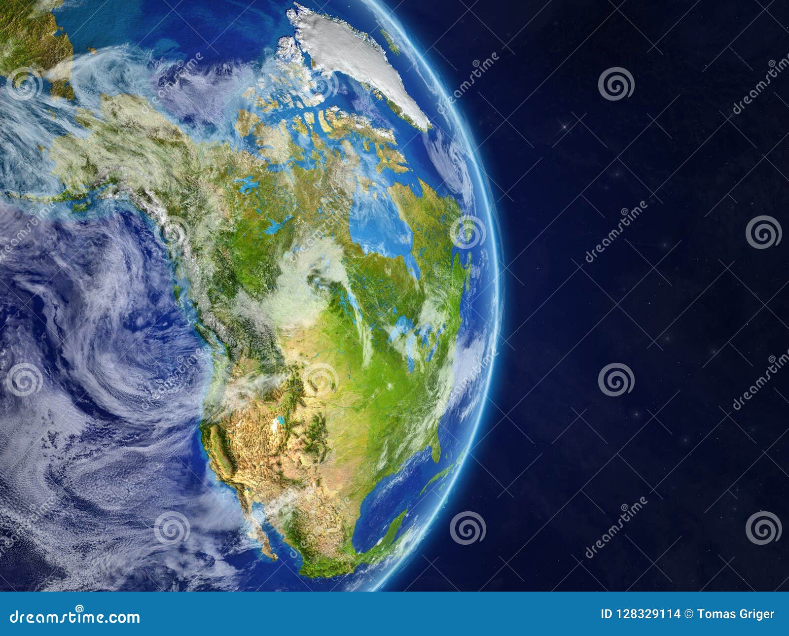 North America from space stock illustration. Illustration of earth ...
