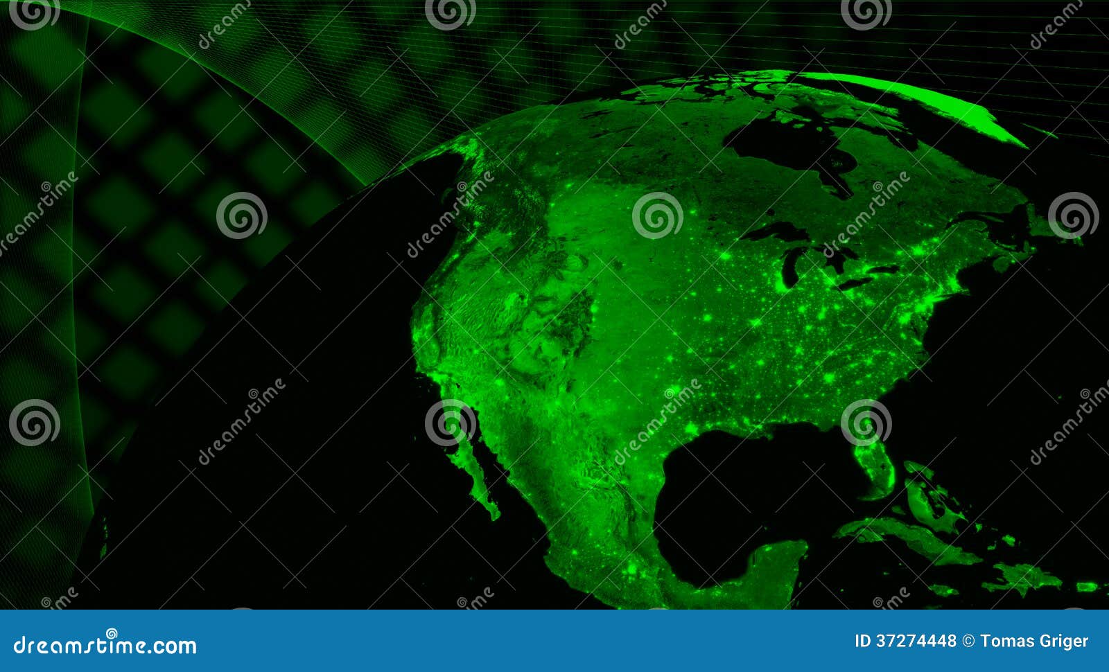 North America Technology Concept Stock Illustration - Illustration of ...