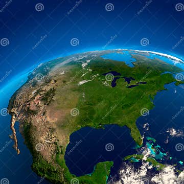 North America, the View from Stock Illustration - Illustration of ...