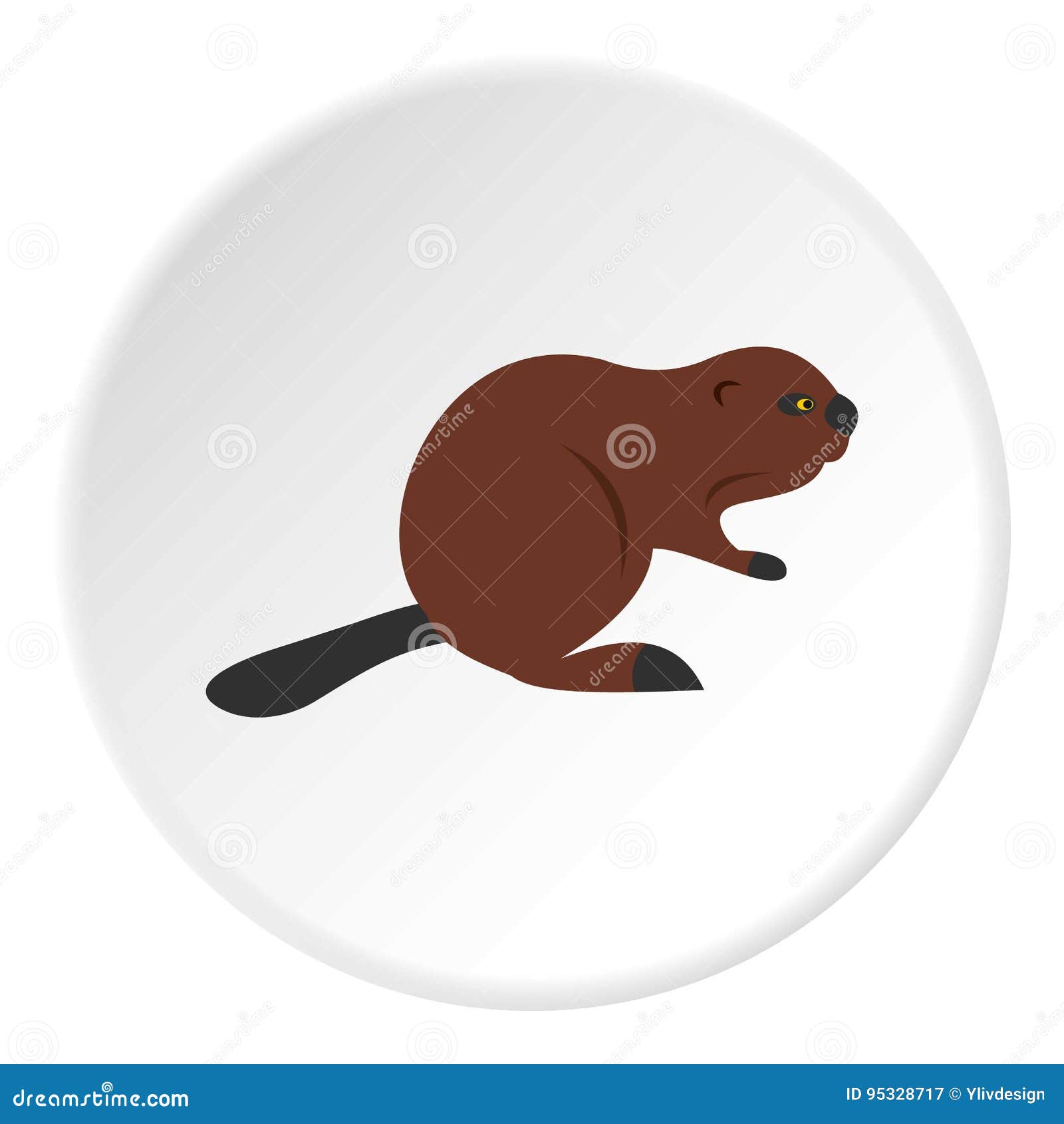 North American Beaver Icon Circle Stock Vector - Illustration of ...