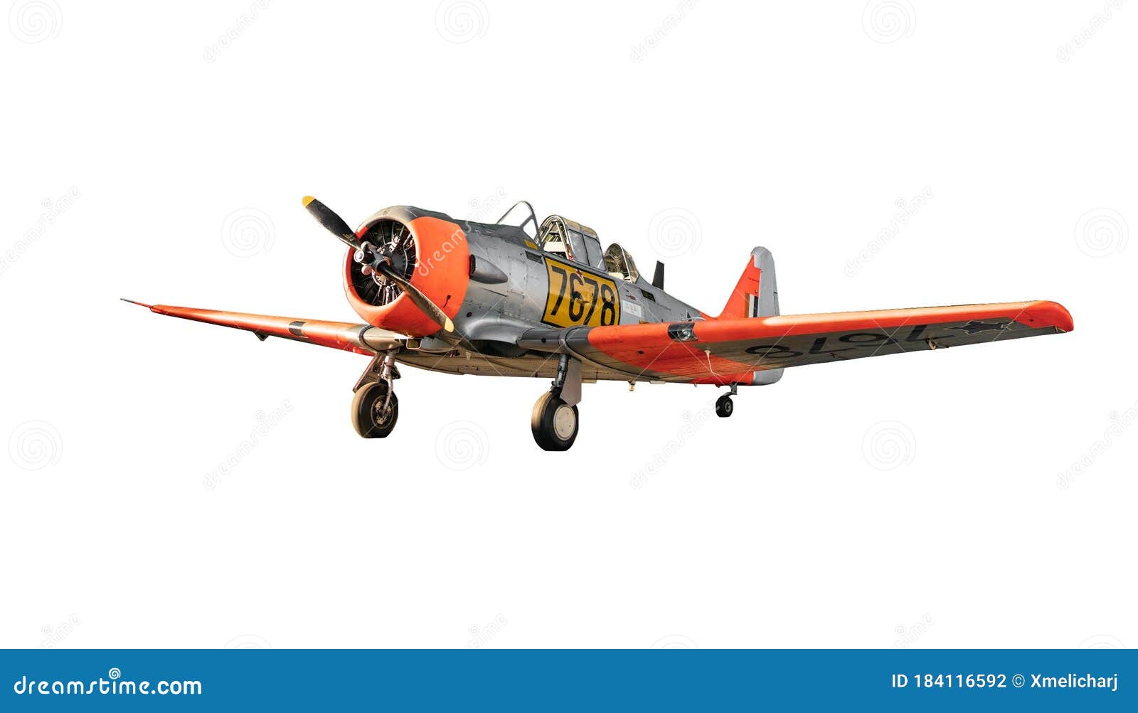 North American T-6 Texan / Harvard on White Background Editorial ...