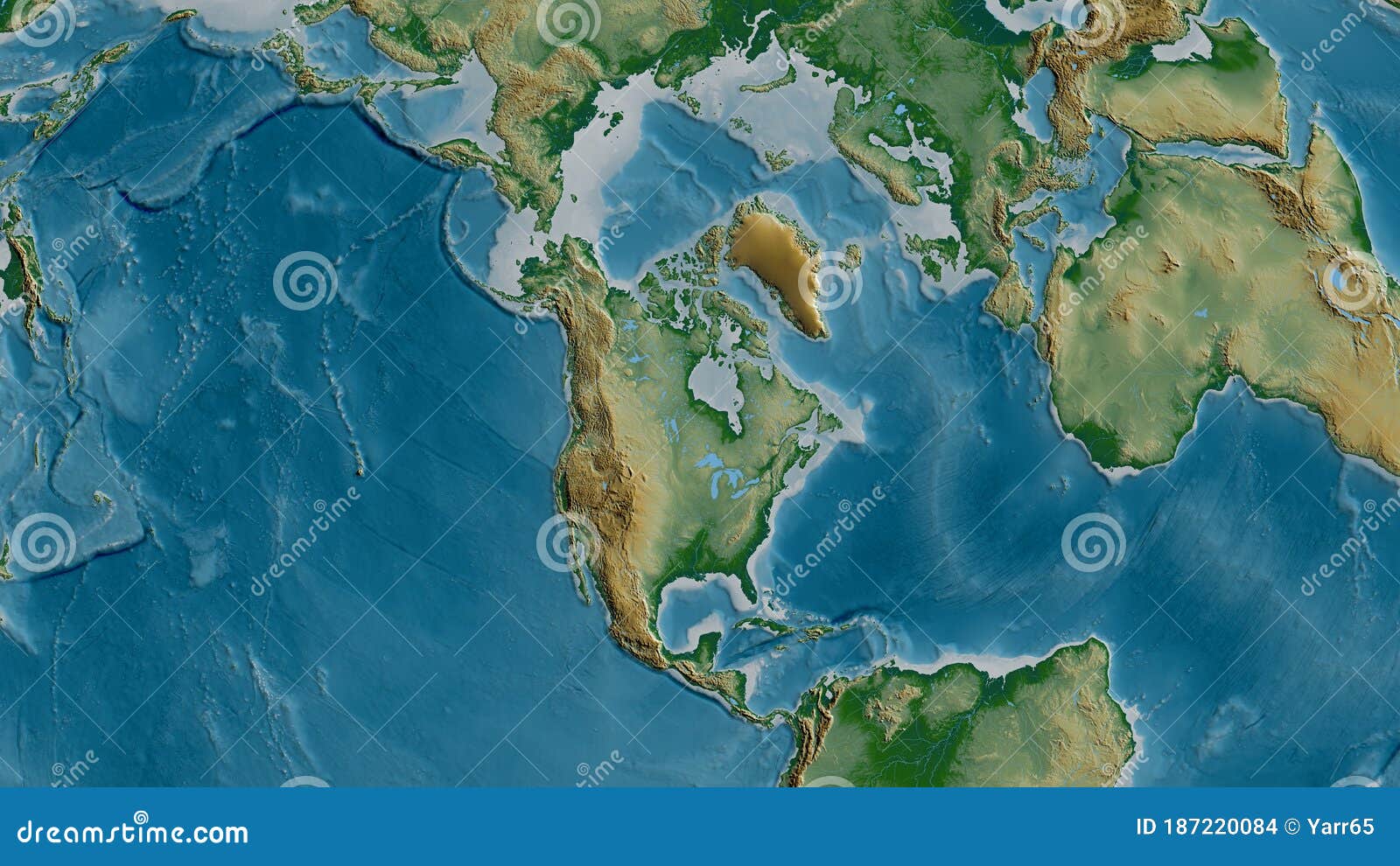 North American Tectonic Plate - Raster. Physical Stock Illustration ...