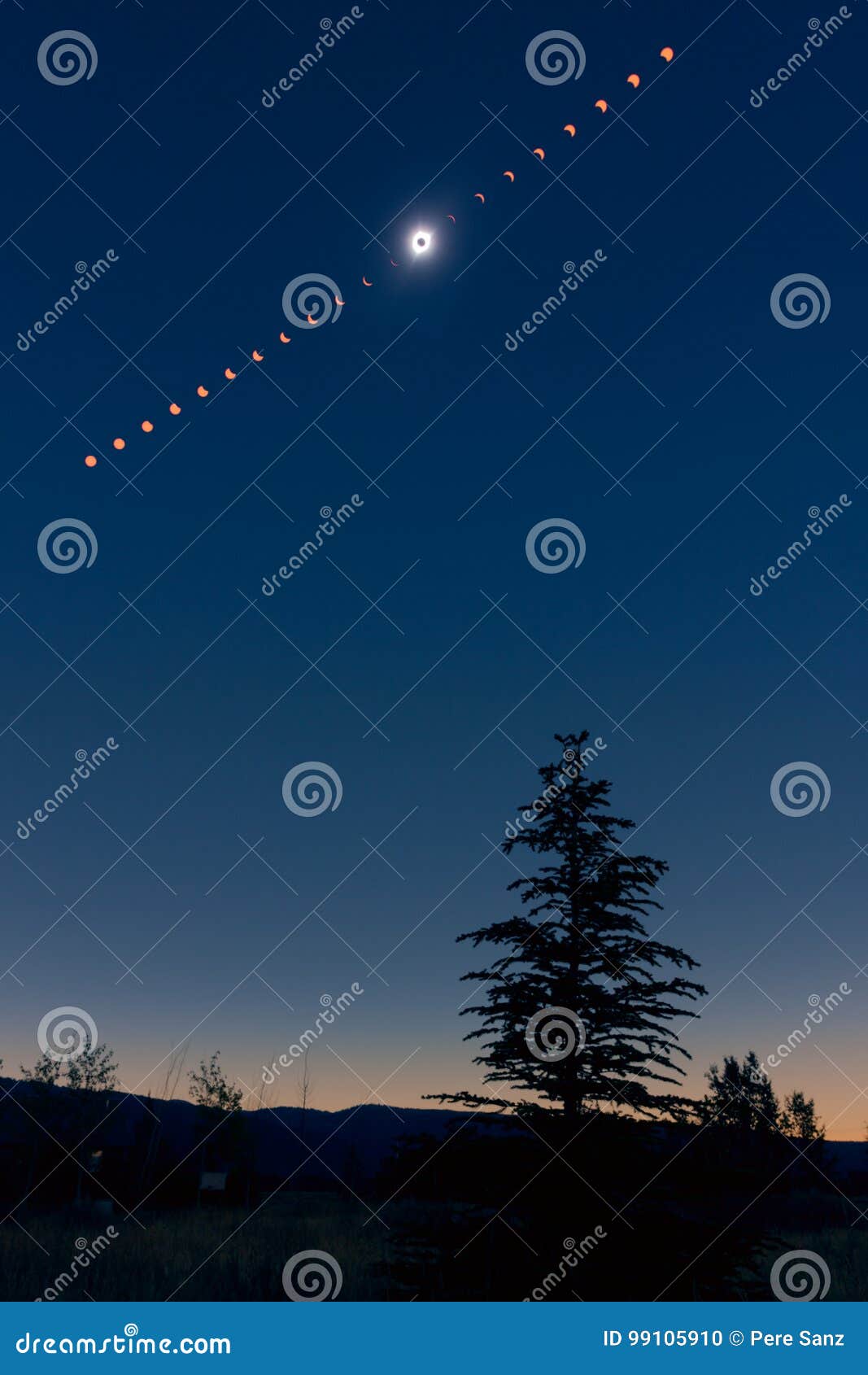 North American Total Solar Eclipse 2017. Stock Photo - Image of ...