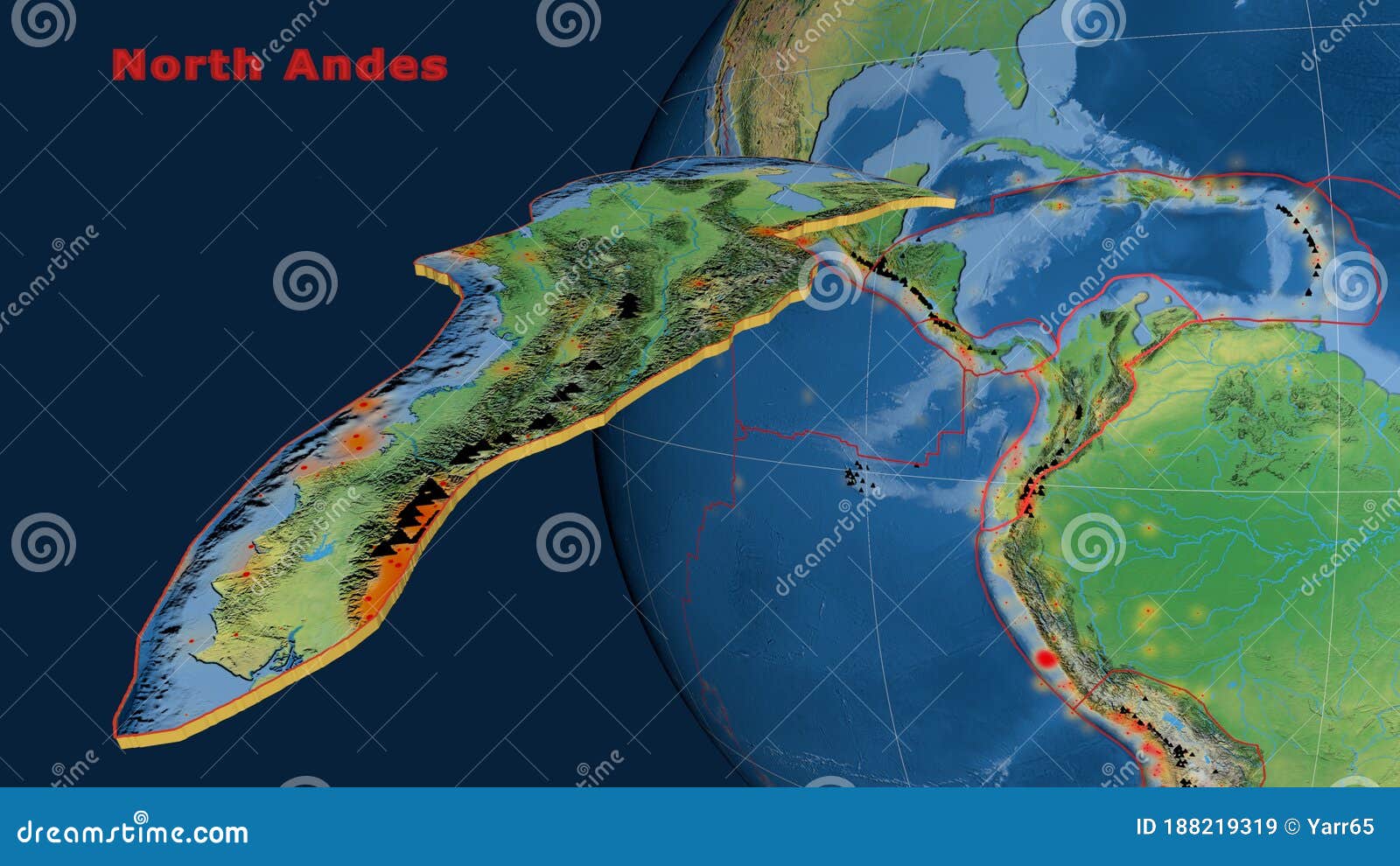 North Andes Plate Described and Presented - Natural Earth Stock ...