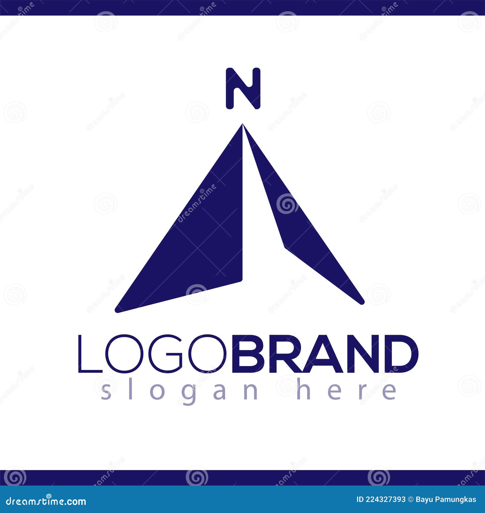 North Arrow Compass Logo Vector Icon Template Stock Vector ...