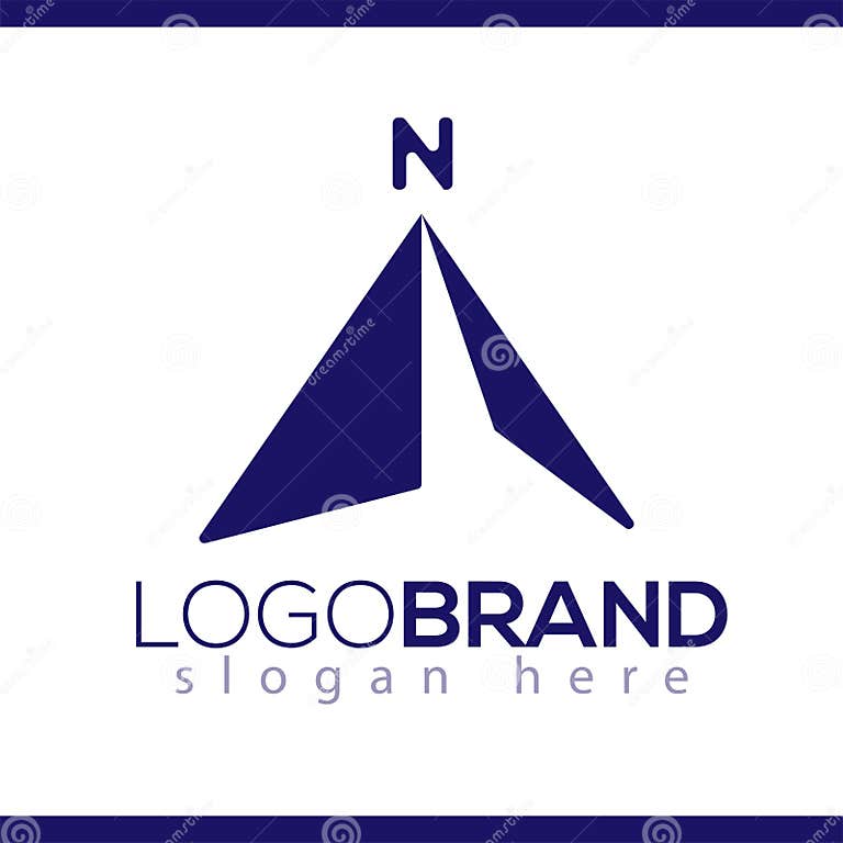 North Arrow Compass Logo Vector Icon Template Stock Vector ...