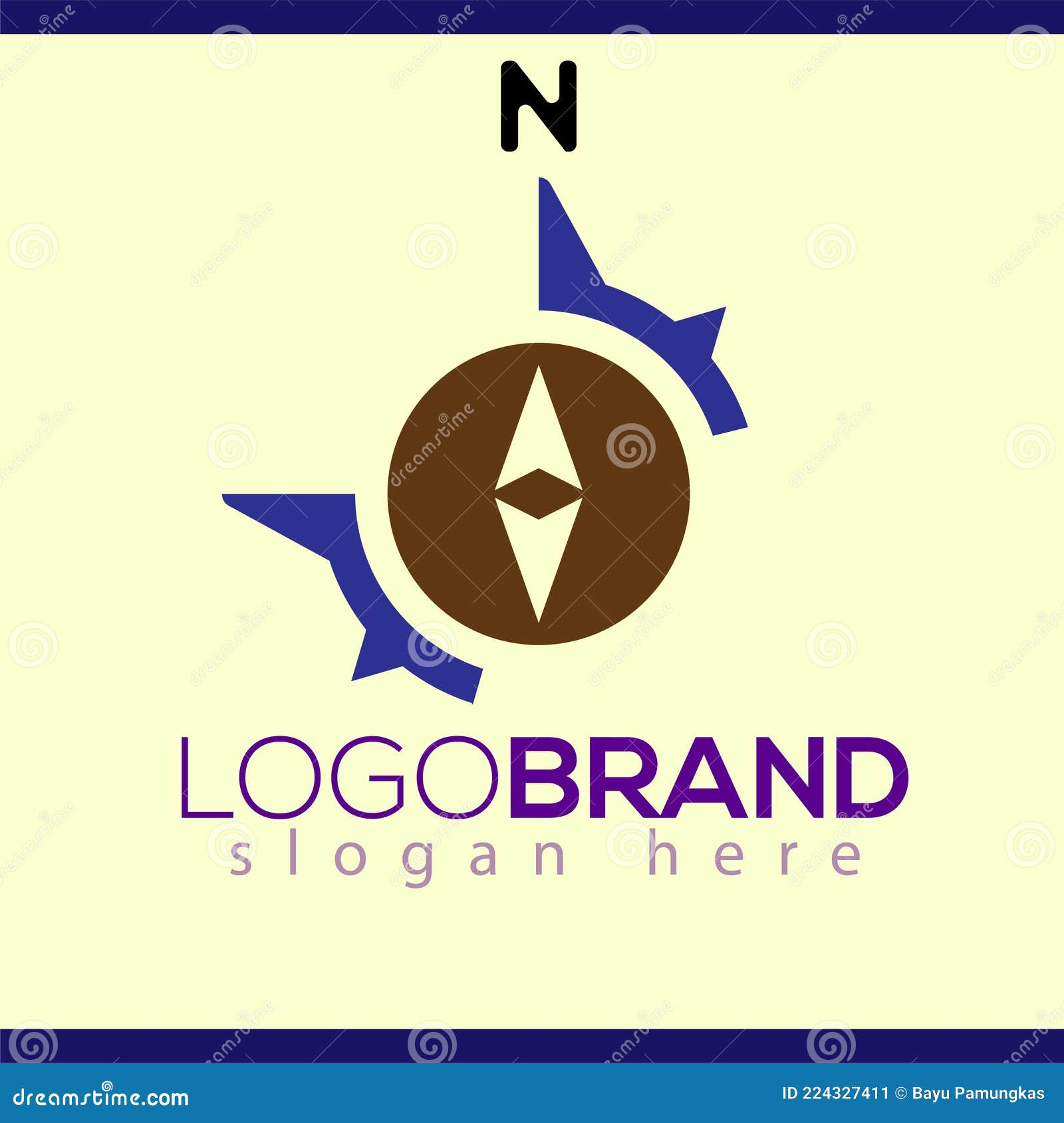 North Arrow Compass Logo Vector Icon Template Stock Vector ...