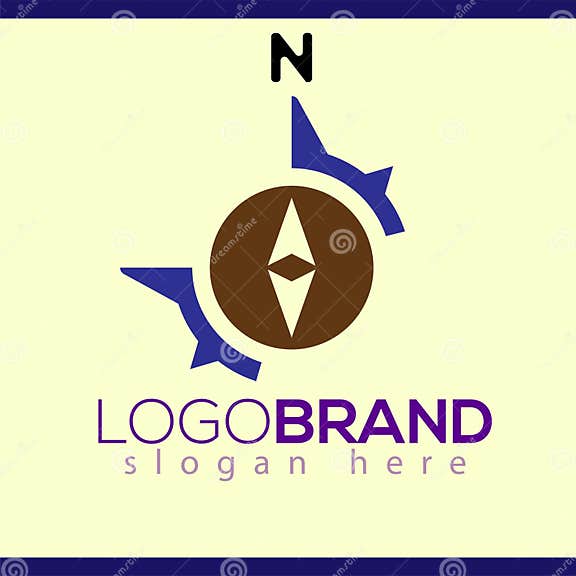 North Arrow Compass Logo Vector Icon Template Stock Vector ...
