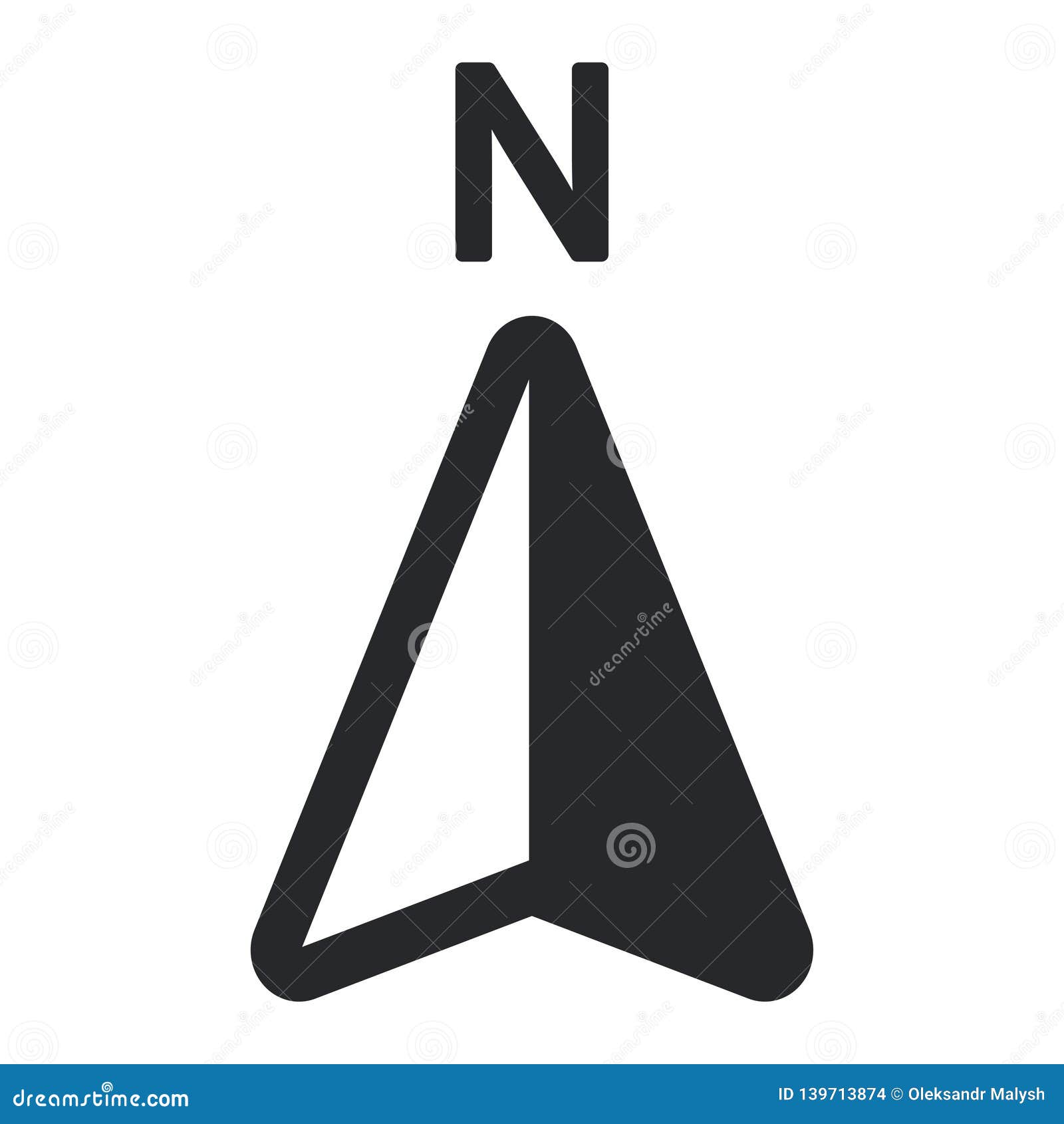 North Arrow Icon. GPS Navigator Map Logo Design Stock Vector ... North Arrow Icon. GPS Navigator Map Logo Design Stock Vector ...