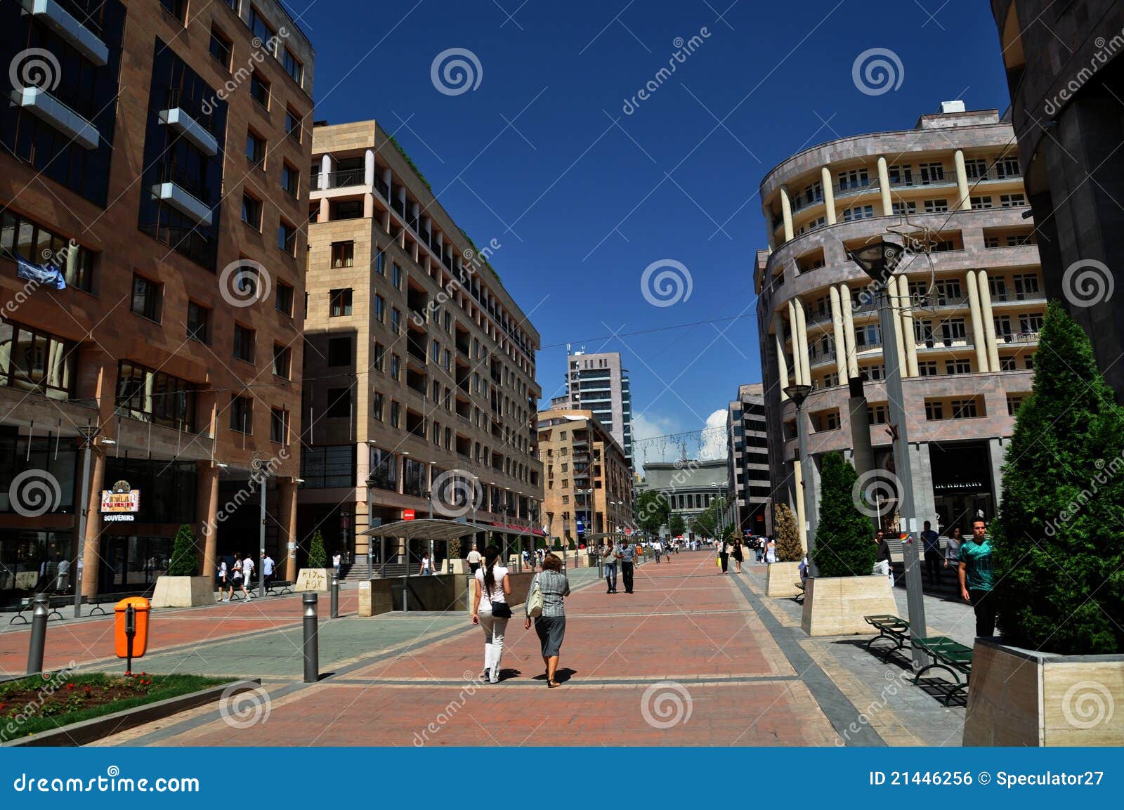 North Ave, Commercial Street in Yerevan Editorial Photo - Image of sale ...