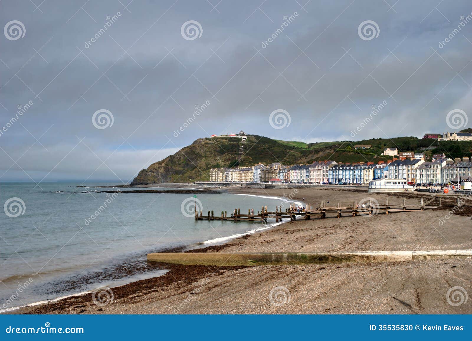 North Beach at Aberystwyth stock photo. Image of buildings - 35535830