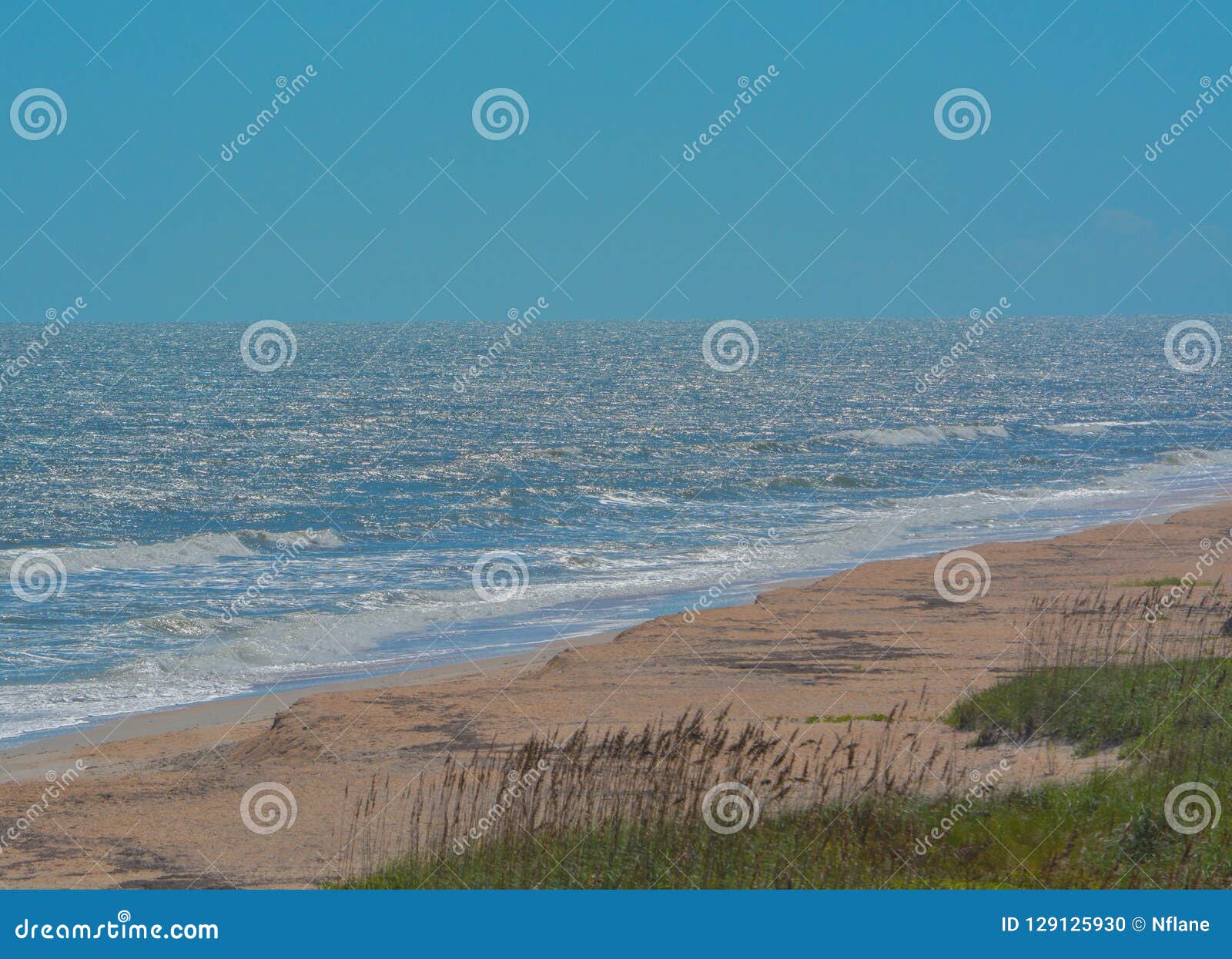 North Beach Guana River Preserve on the Atlantic Ocean in Florida ...