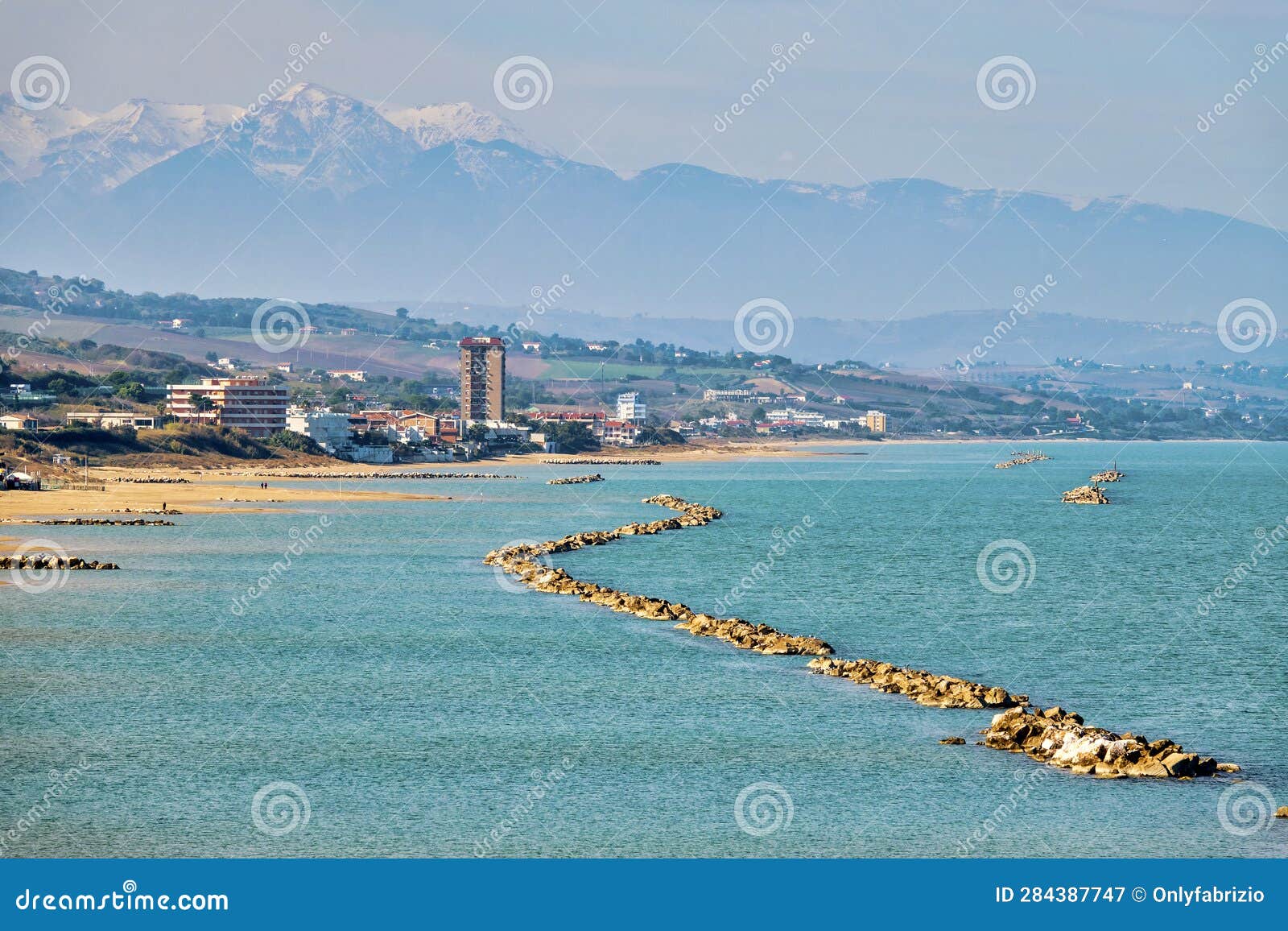 North Beach stock image. Image of view, molise, italian - 284387747