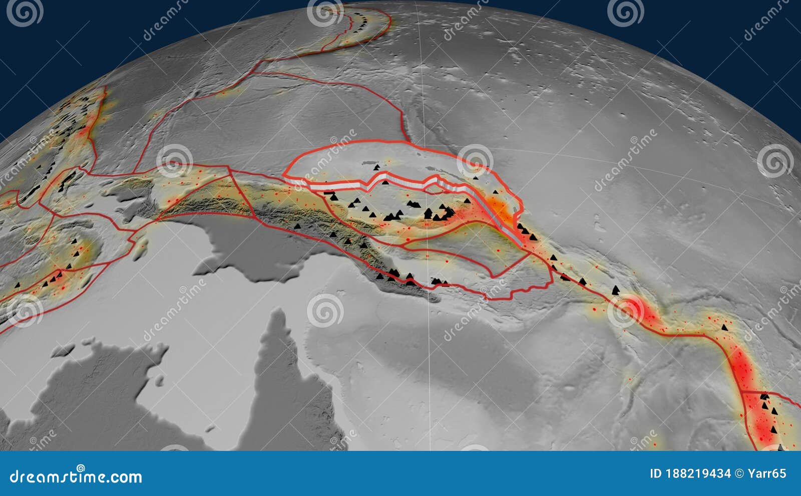 North Bismarck Plate Extruded - Grayscale Stock Illustration ...