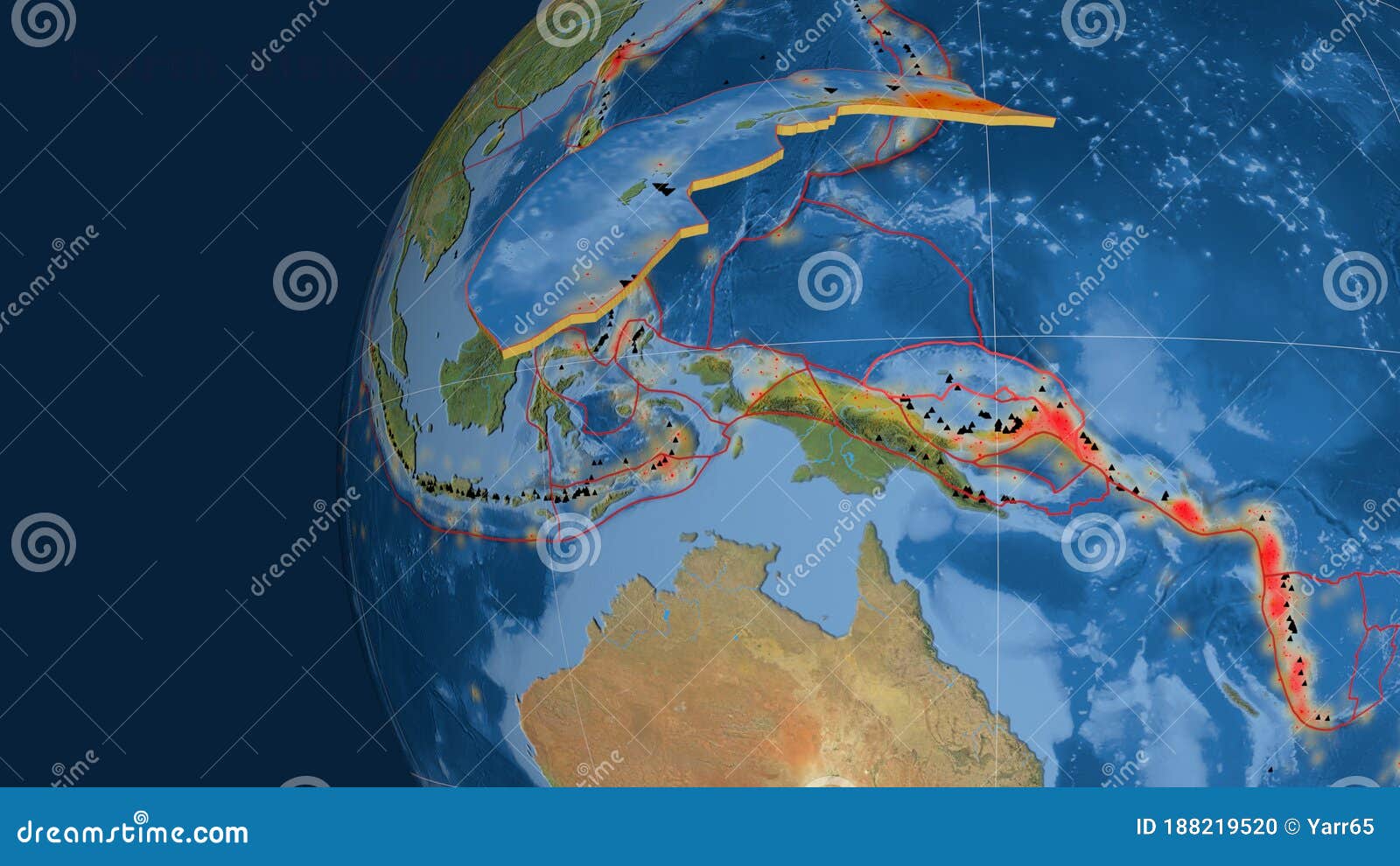 North Bismarck Plate Presented - Satellite Stock Illustration ...