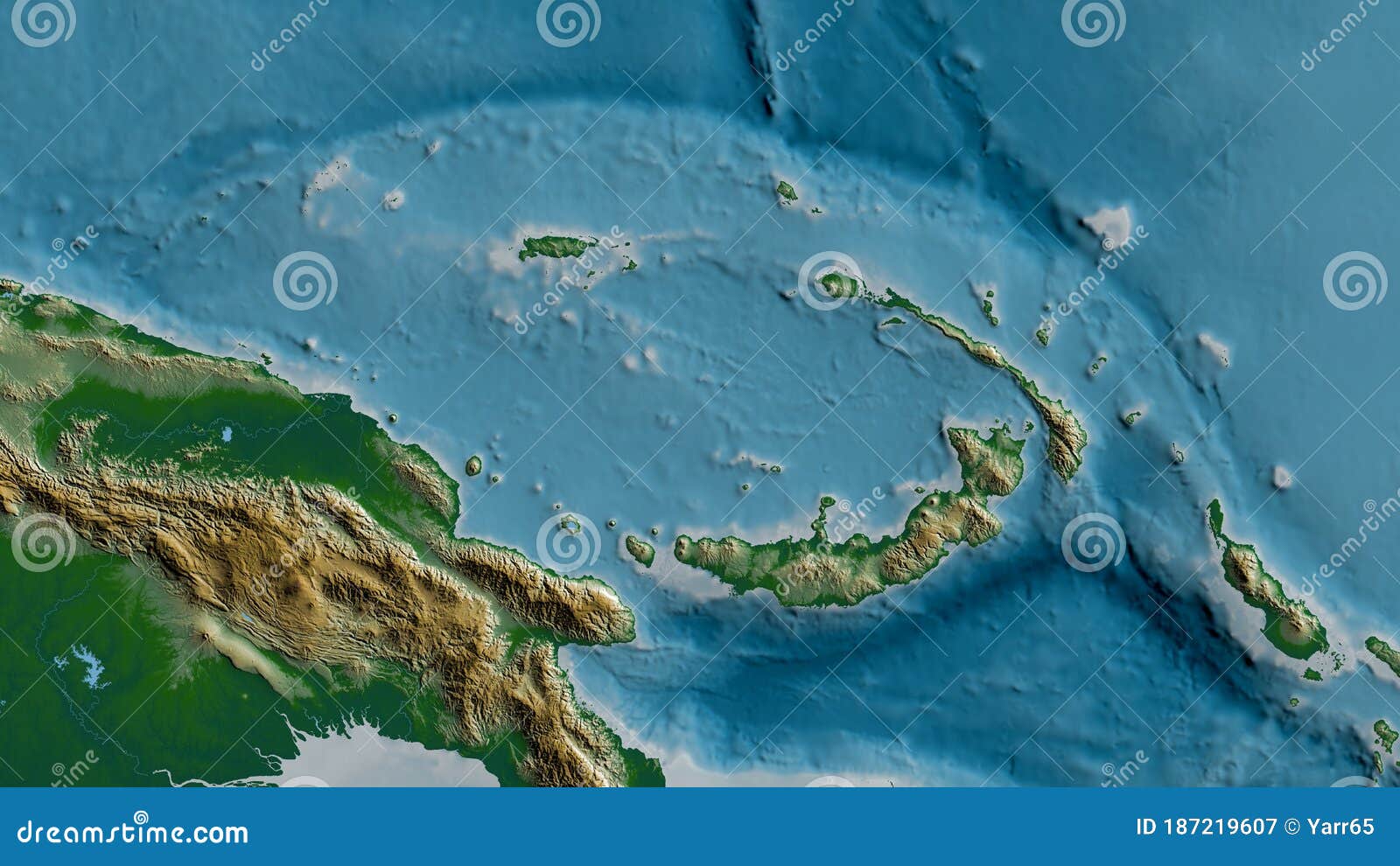 North Bismarck Tectonic Plate - Raster. Physical Stock Illustration ...