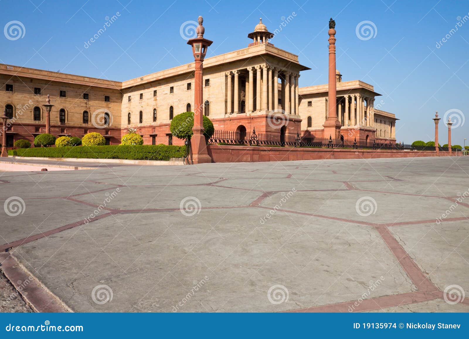 North Block of the President House in Delhi Stock Photo - Image of ...