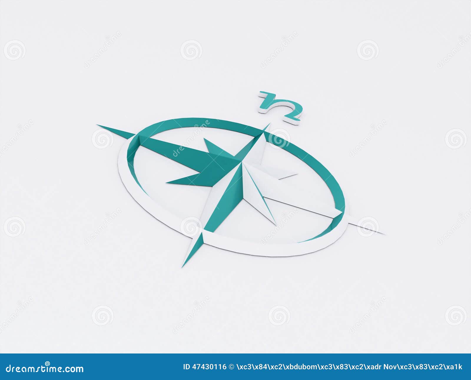 North blue icon on white stock illustration. Illustration of east ...