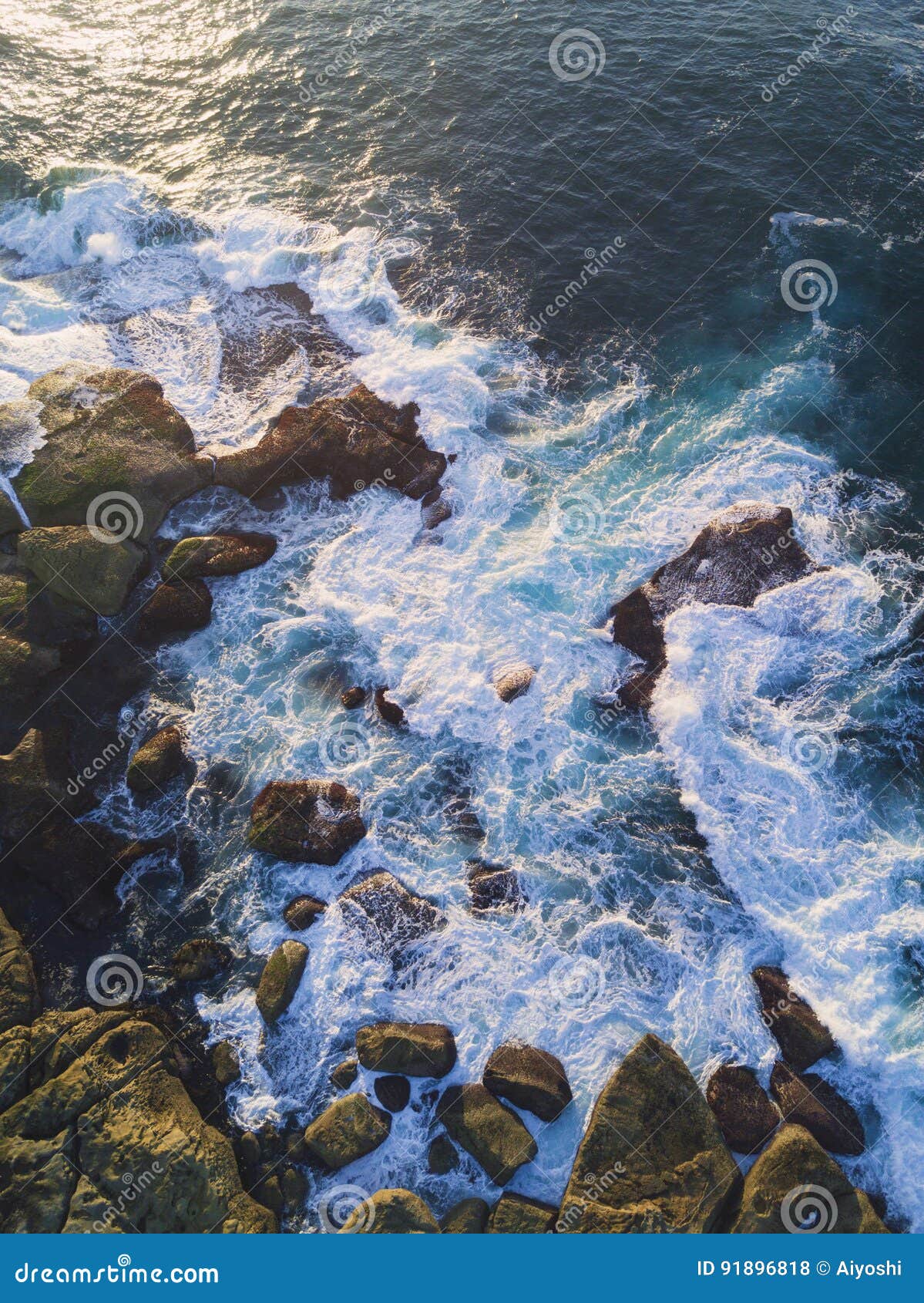 North Bondi Rocks sunrise stock photo. Image of cliff - 91896818