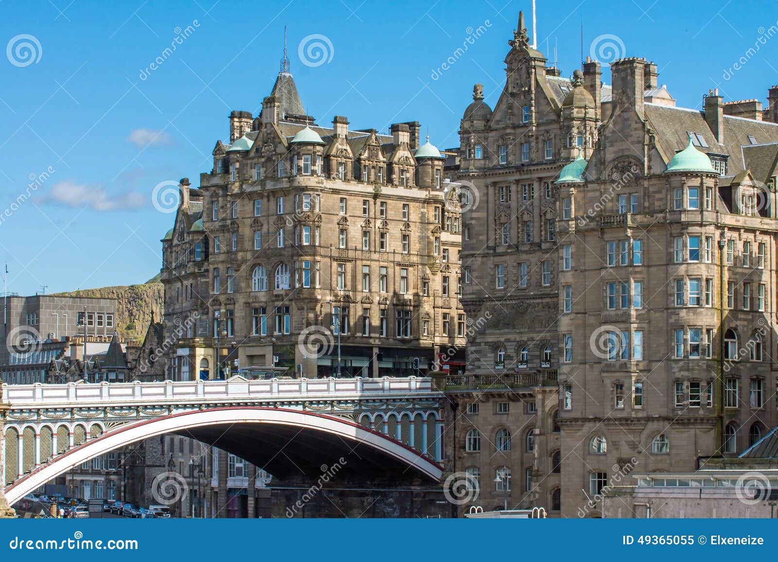 The North Bridge in Edinburgh Stock Image - Image of floodlights ...