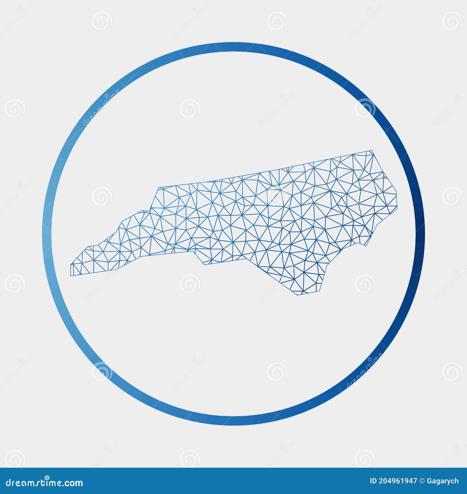 North Carolina icon. stock vector. Illustration of polygon - 204961947