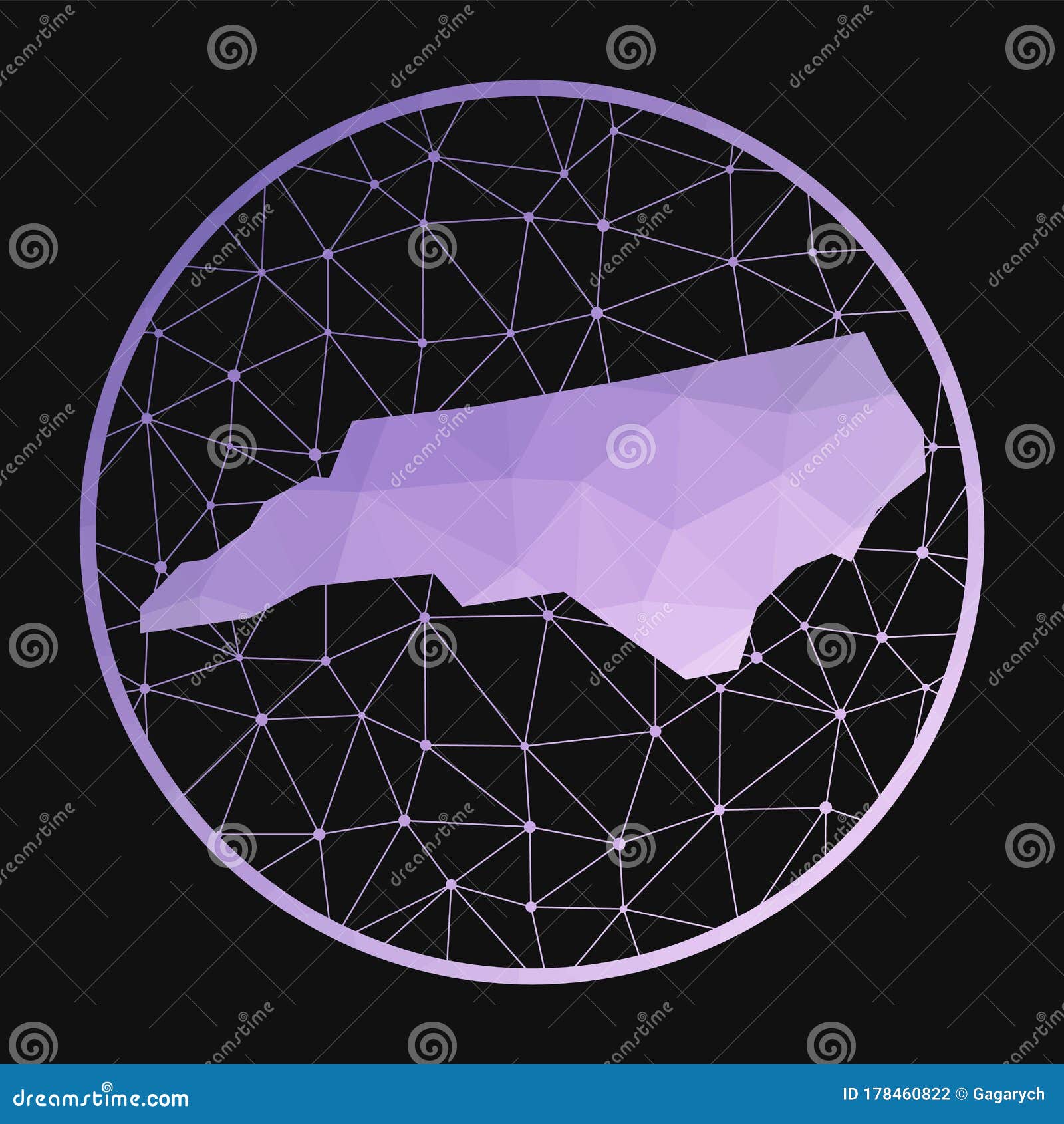 North Carolina icon. stock vector. Illustration of poly - 178460822