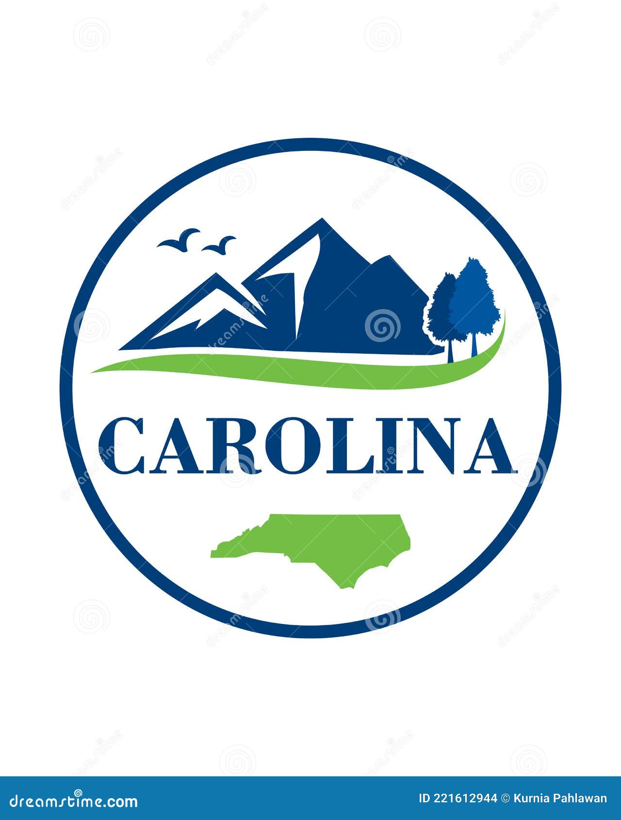 North Carolina Logo , Map Logo Vector Stock Illustration - Illustration ...