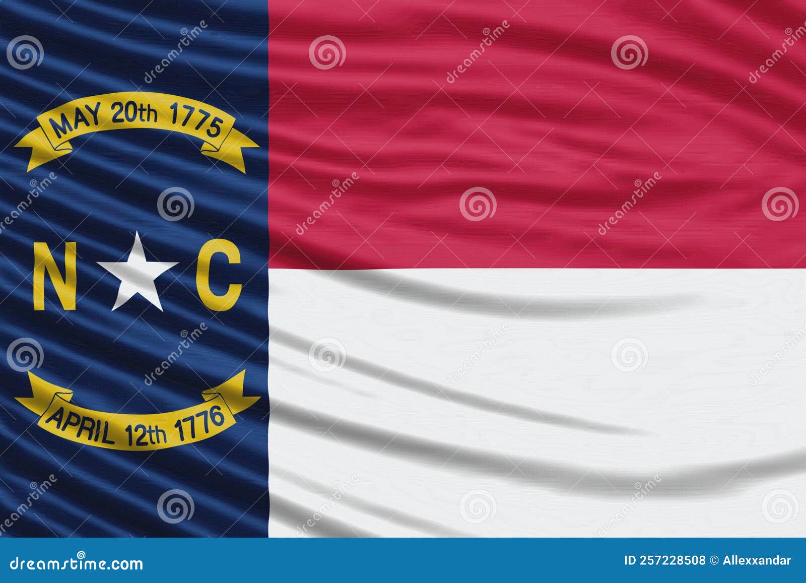 North Carolina State Flag Wave Close Up, North Carolina Flag Stock ...