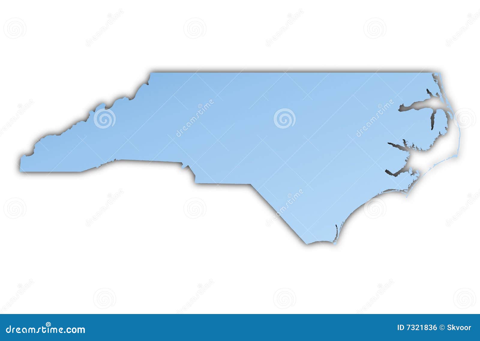 North Carolina County Map With 100 Counties Vector Illustration ...