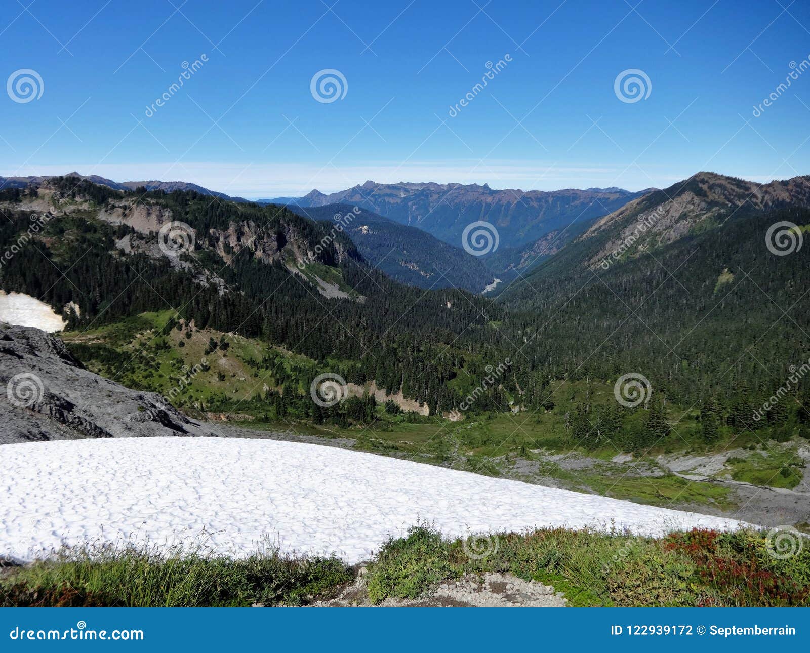 A Panoramic View of North Cascade Mountains Stock Photo - Image of ...