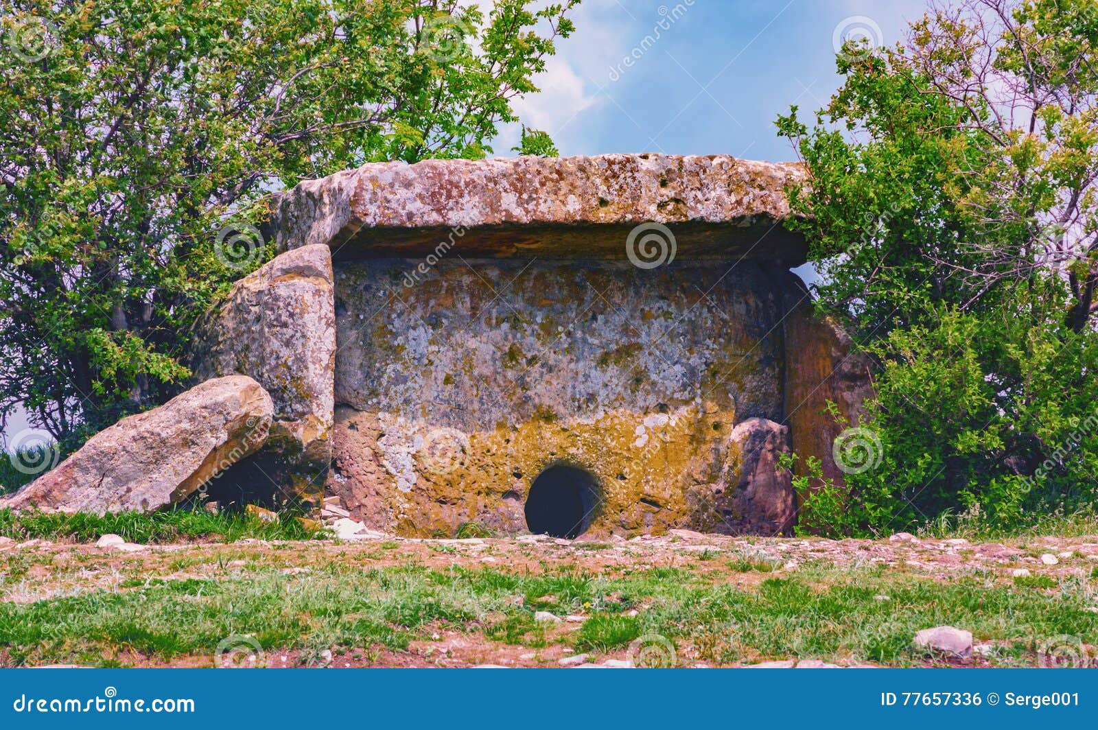 North Caucasus Dolmen stock photo. Image of grave, capstone - 77657336