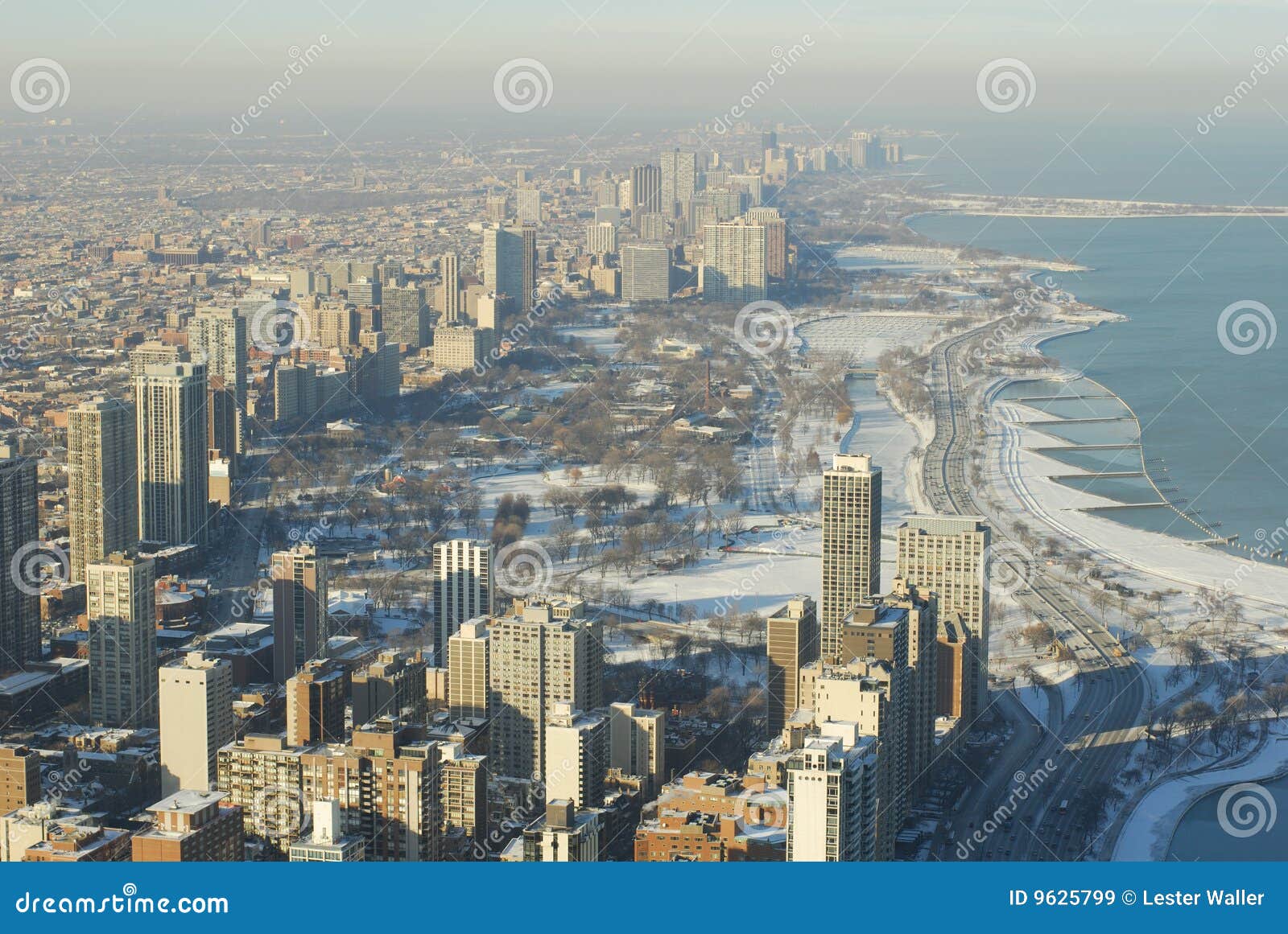North Chicago Cityscape stock image. Image of city, smog - 9625799