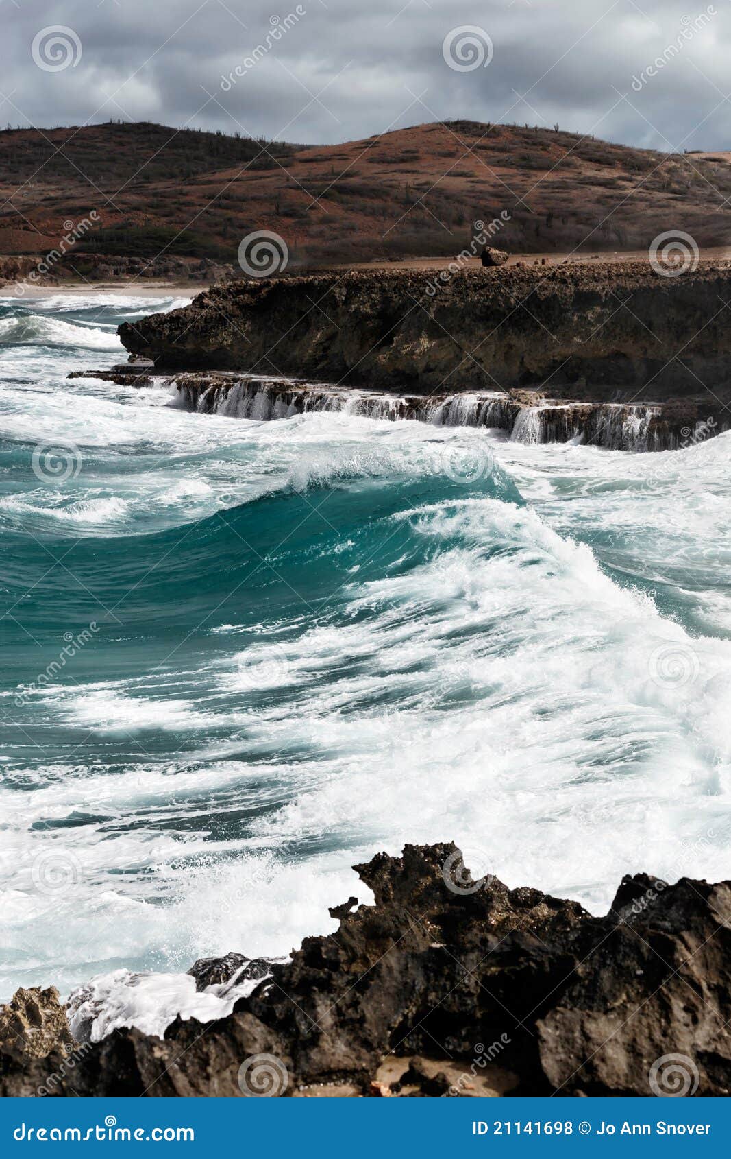North coast of Aruba stock photo. Image of ocean, vertical - 21141698