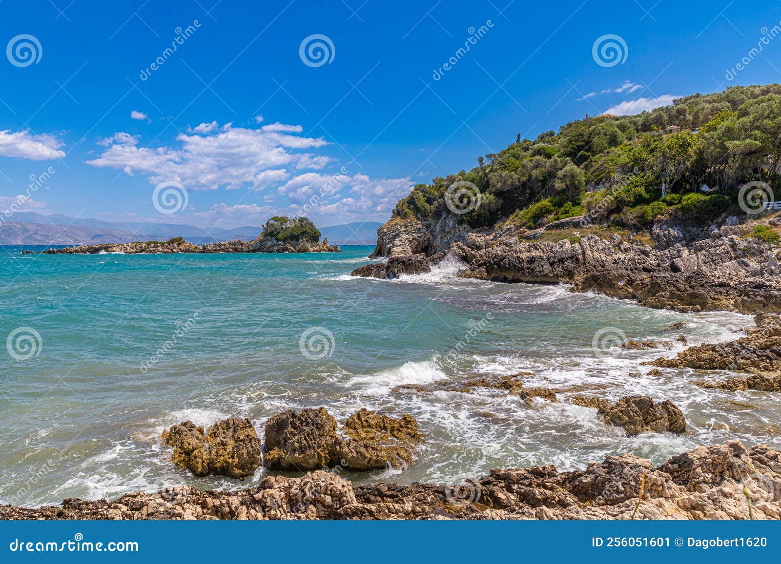 North Coast of Corfu Island Stock Image - Image of landscape, island ...