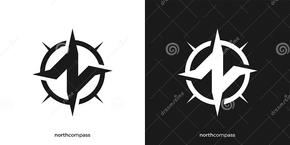 Creative North Compass Logo. Abstract Graphic Icon of Initial Letter N ...