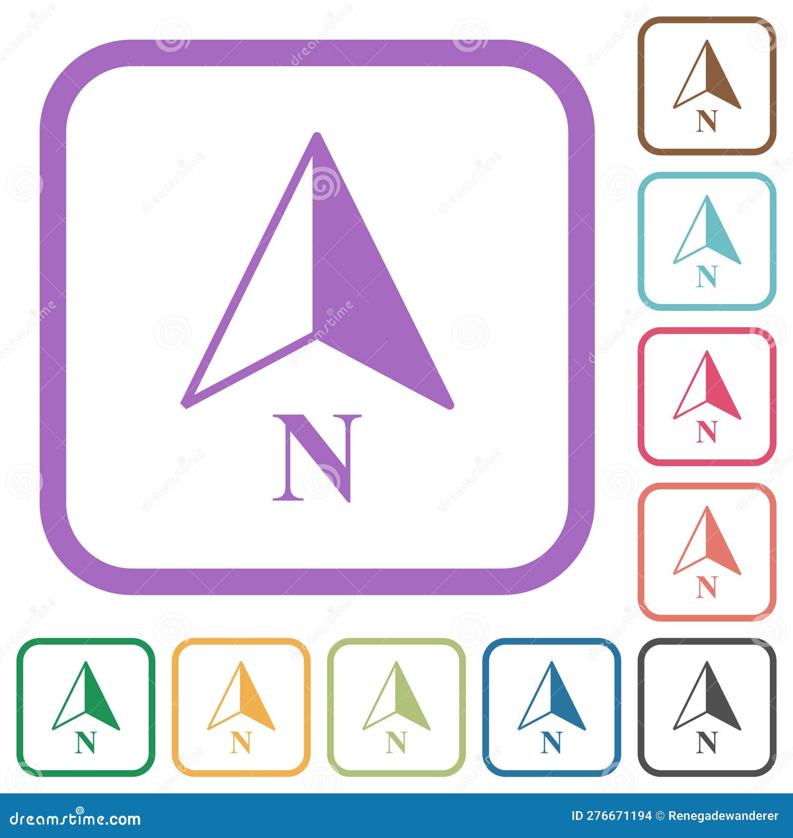 North Compass Map Arrow Vector Illustration | CartoonDealer.com #5414890