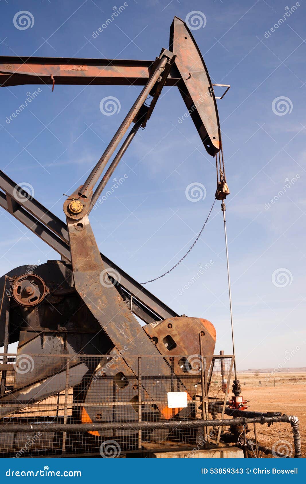 North Dakota Oil Pump Jack Fracking Crude Extraction Machine Stock ...