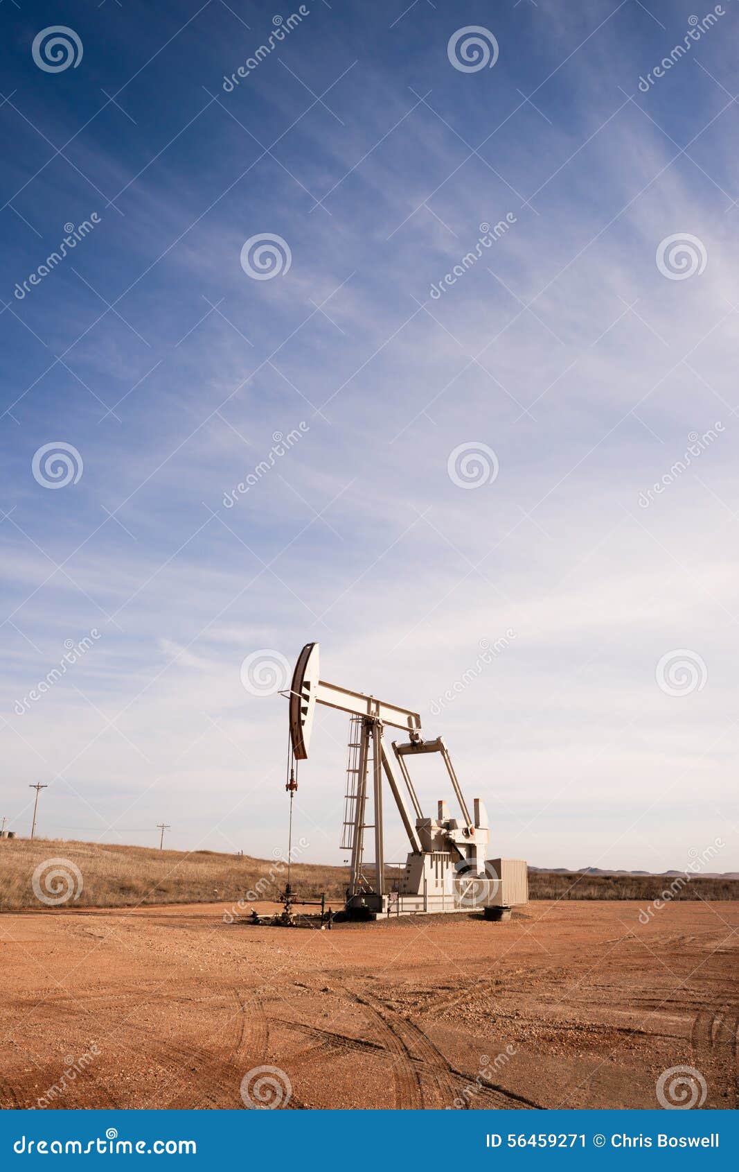 North Dakota Oil Pump Jack Fracking Crude Extraction Machine Stock ...
