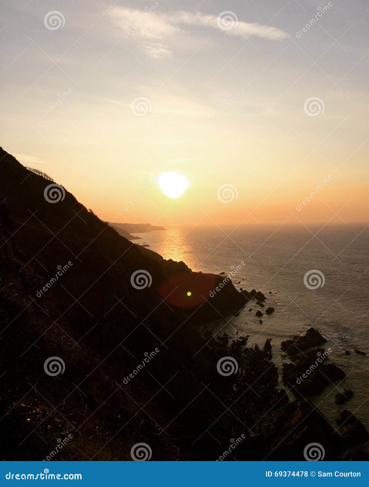 North Devon Sunset stock photo. Image of sunset, devon - 69374478