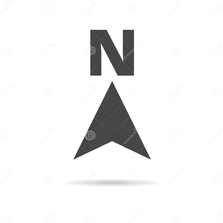 North Direction Compass Icon Stock Vector - Illustration of graphic ...
