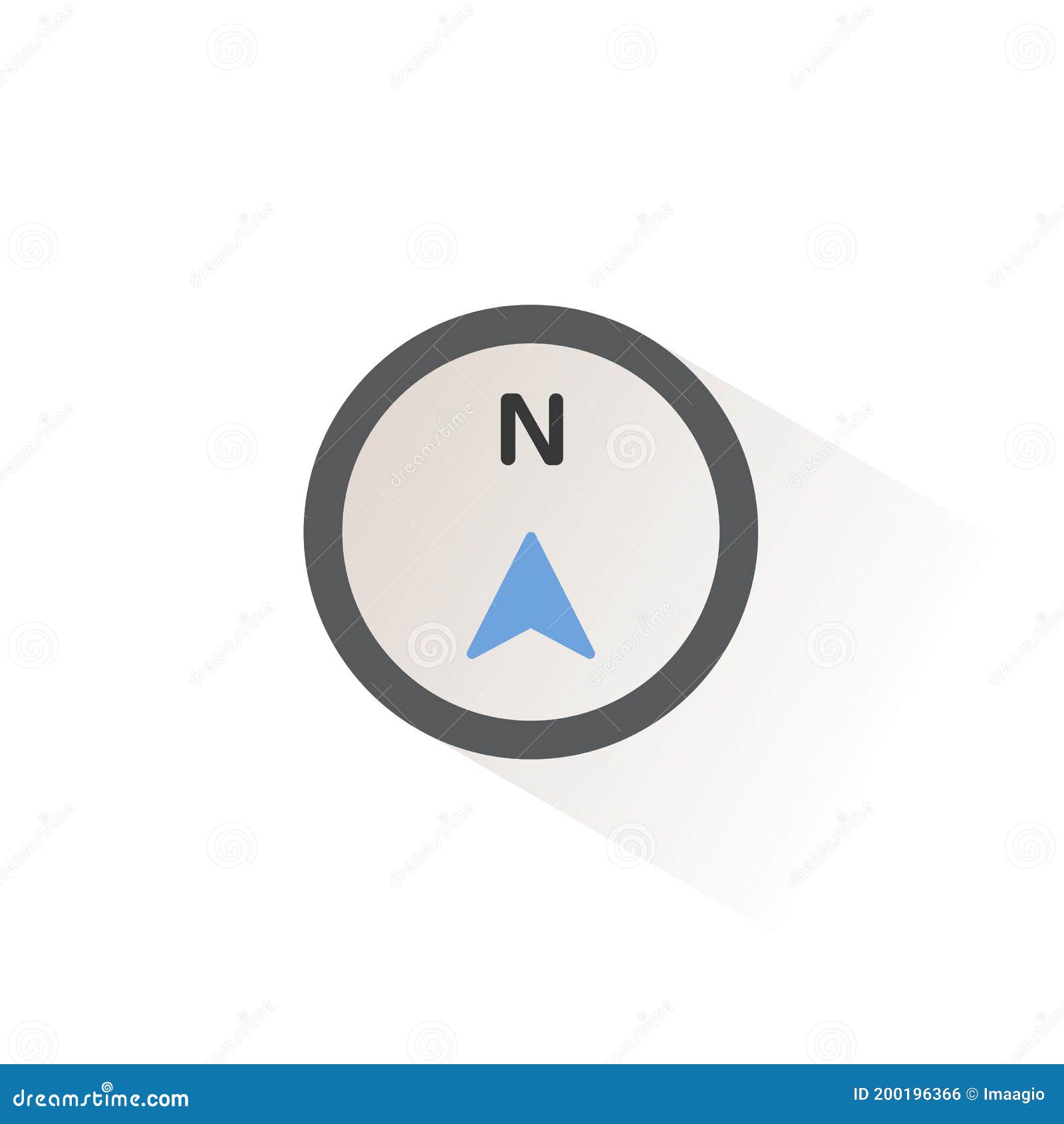 North Direction. Isolated Color Icon. Weather Vector Illustration Stock ...