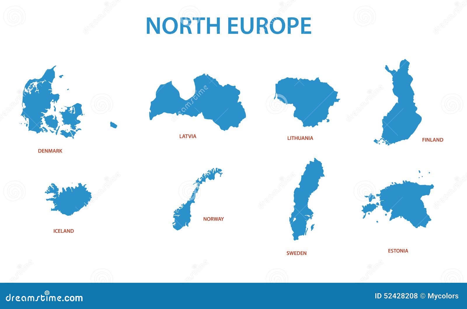 North Europe - Maps of Territories - Vector Stock Vector - Illustration ...