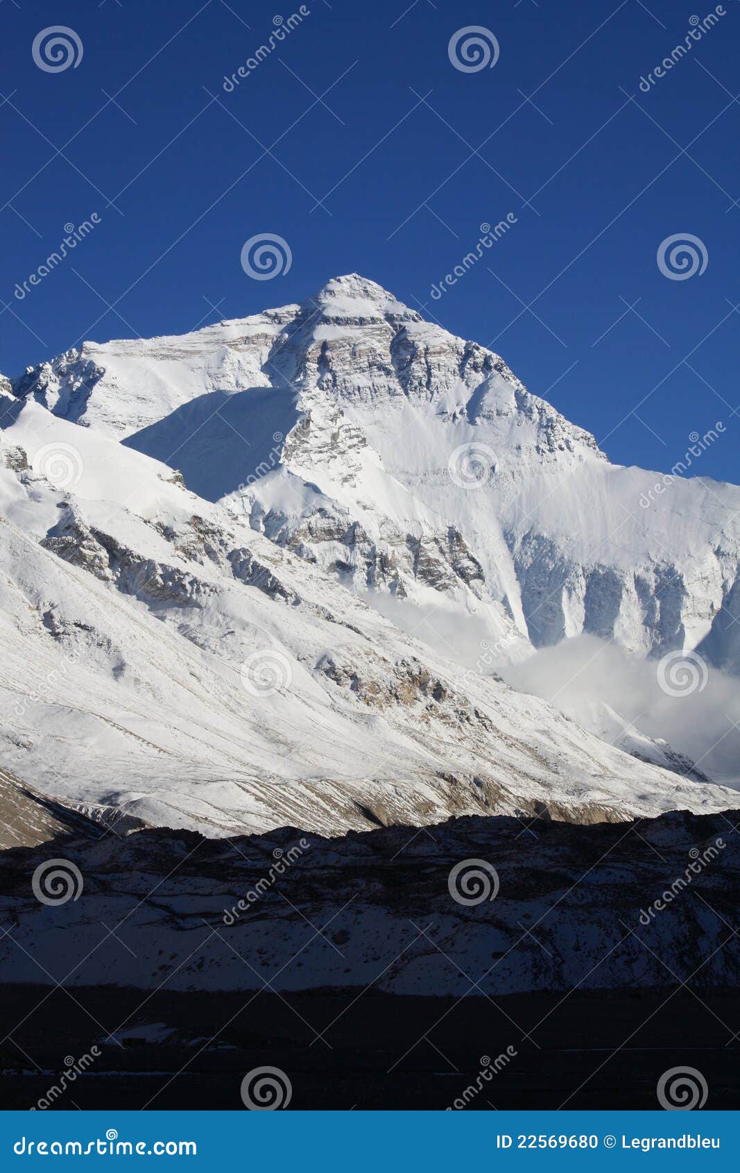 North Face of Mount Everest Stock Photo - Image of everest, tibet: 22569680