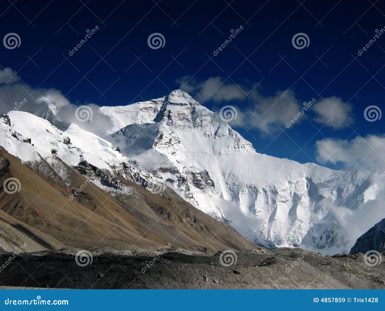 The North Face of Mt. Everest Stock Image - Image of blue, pure: 4857859