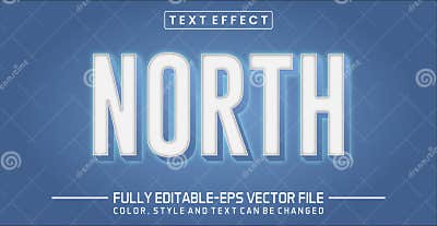 North Font Text Effect Editable Stock Vector - Illustration of line ...