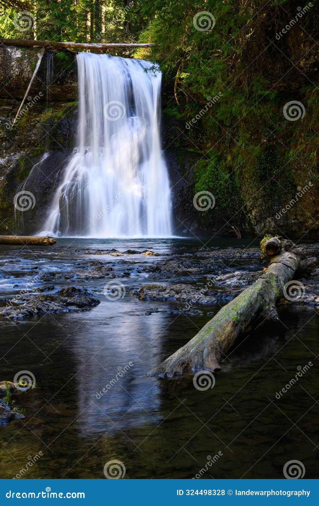 Waterfall Curtain Splash In Gardren Pool For Relax And Refreshing ...