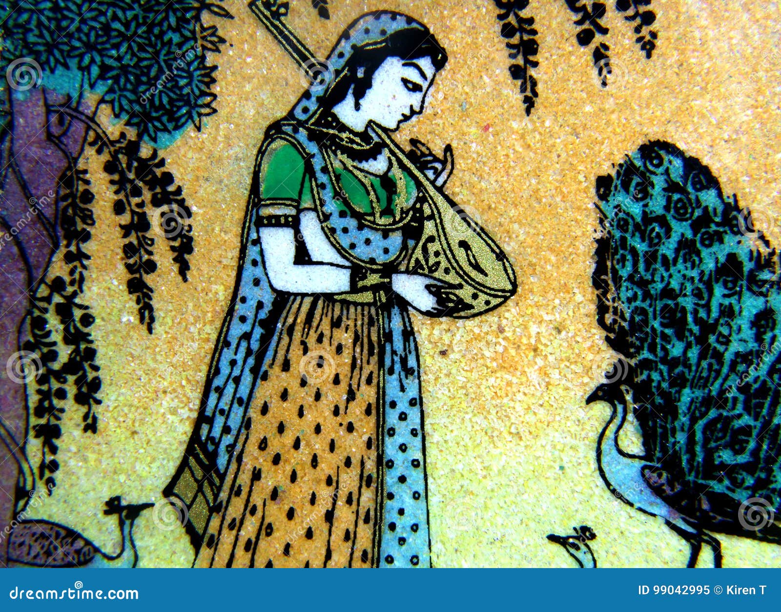 North Indian Stone Painting Editorial Image - Image of north, pattern ...