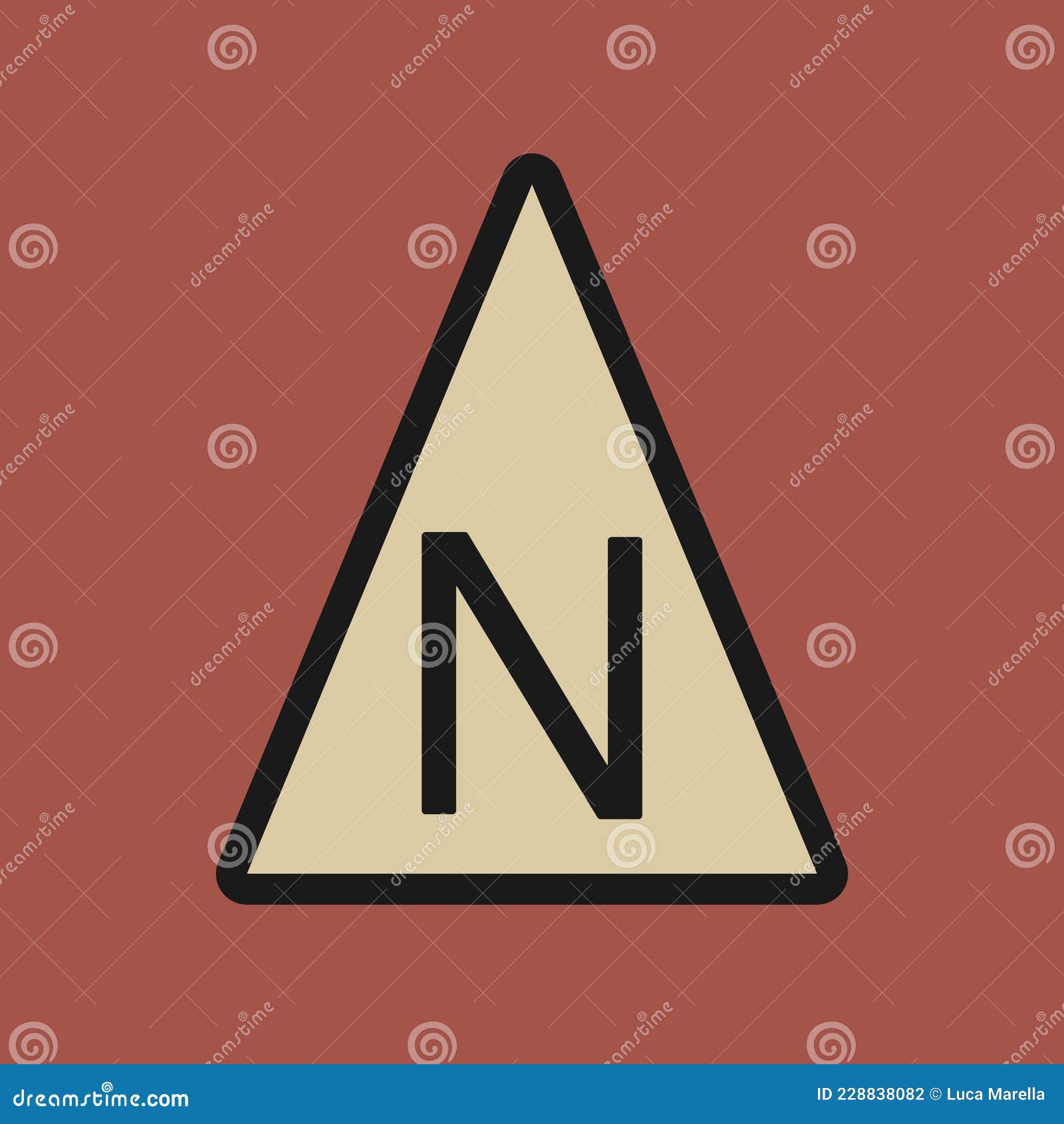 North indicator icon stock vector. Illustration of direction - 228838082