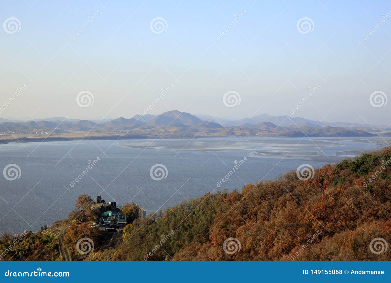 North Korea and Han River stock photo. Image of zone - 149155068